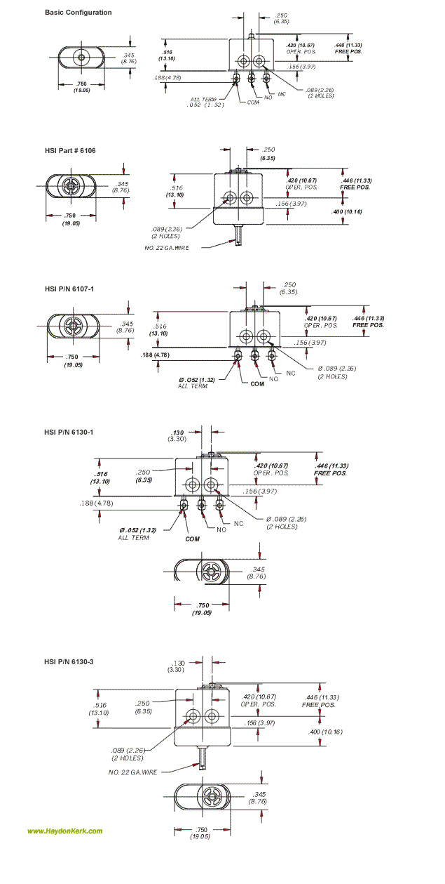6100 Series Environmental Sealed Switches | Products | Haydon Kerk ...