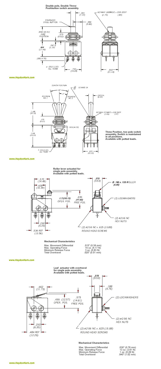 6100 Series Environmental Sealed Switches | Products | Haydon Kerk ...